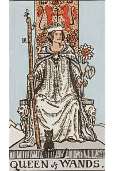 Queen of Wands Tarot Card Meaning (Upright & Reversed) - Sage & Moon